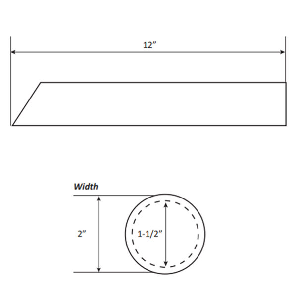 Nickel Water Scupper - 12” Round Spout (No Collar), 1-½” ID – The Metal ...