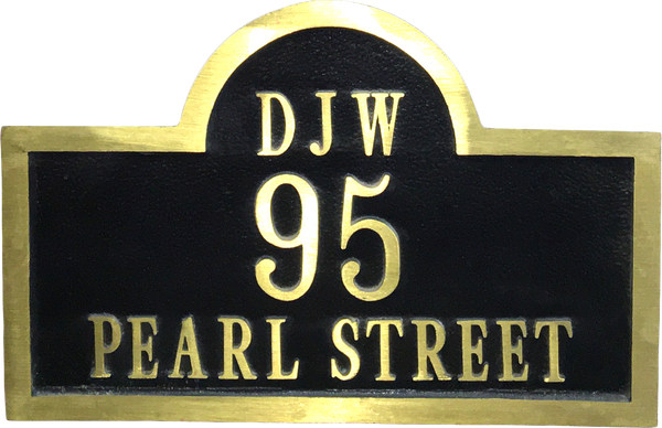 Aluminum or Brass Arch Top Custom Address Sign – The Metal Casting Store